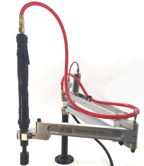 Torque Arms for Fastening VERTICALLY with INLINE Air Tools | toolarms.com